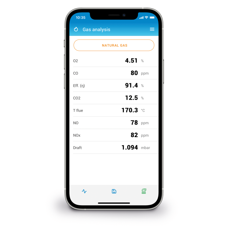 Mobile app Sauermann Combustion – Trisense